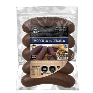 MORCILLA CON CEBOLLA 400G – Embutidos Diaz
