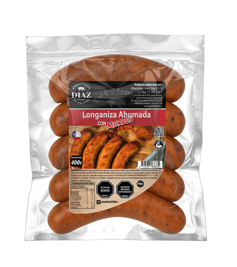 LONGANIZA AHUMADA 400G – Embutidos Diaz